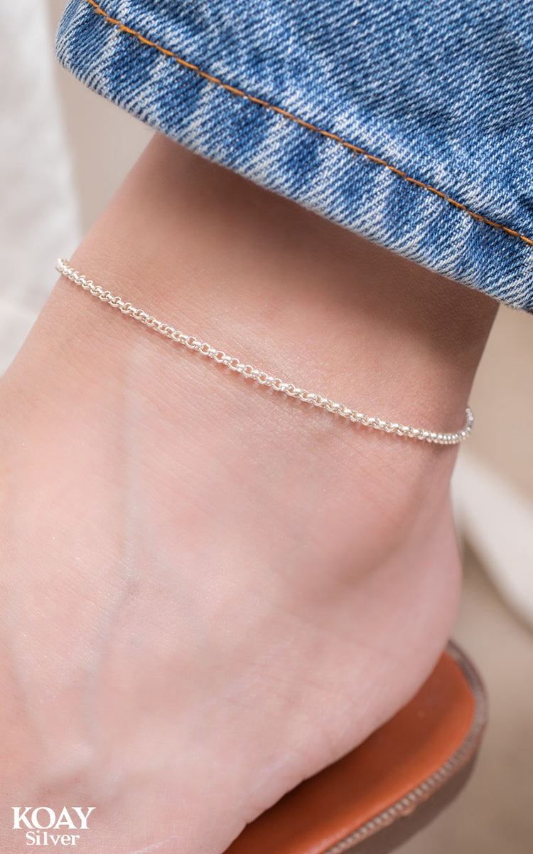 Bubbles Chain Anklet – KOAY Silver Store